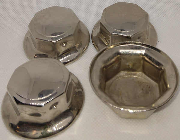 Pedal car hub caps x 4 polished chrome. 1-3/4" – Classic Tin Toy Co.