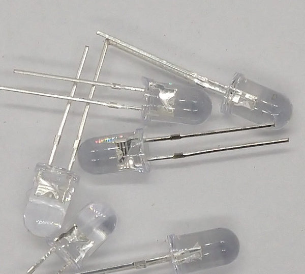 Warm White Clear LED Lights for Robots, cars and toys. 3 Volt. 5mm ...